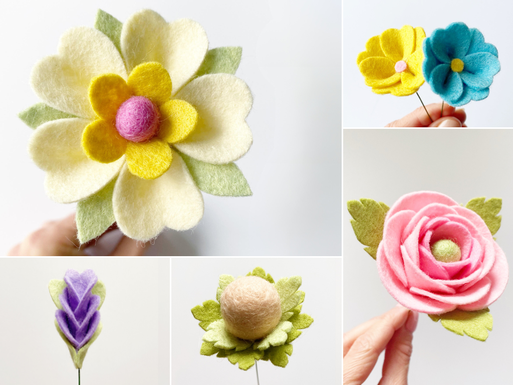 The Handmade Florist - learn how to make felt flowers